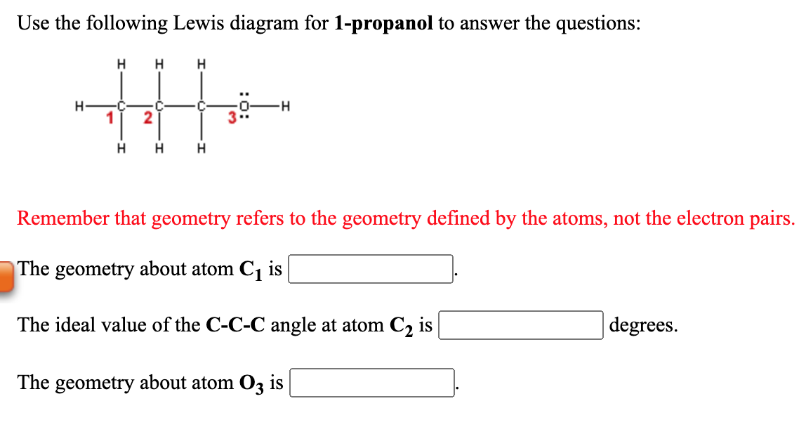 Propanol Lewis Dot Structure