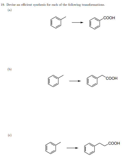 Solved 19. Devise an efficient synthesis for each of the | Chegg.com