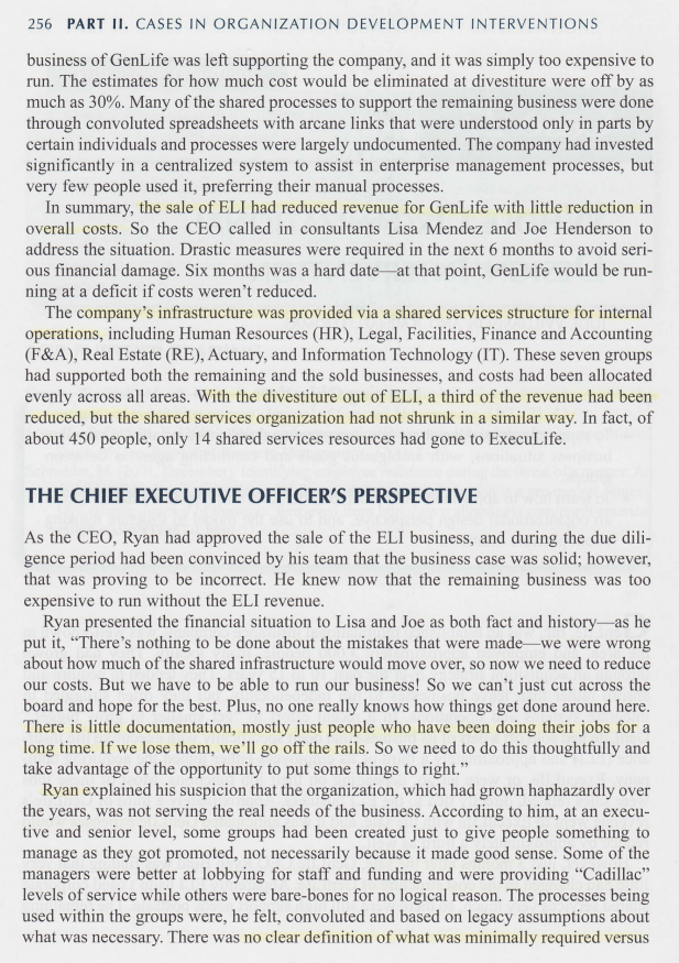 Whole Organizational Design Intervention - Using | Chegg.com