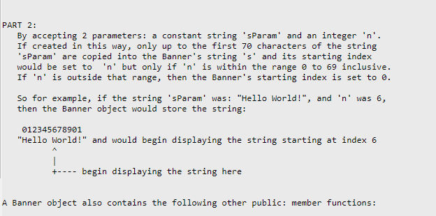 Solved A Banner can be created/instantiated (when a variable | Chegg.com