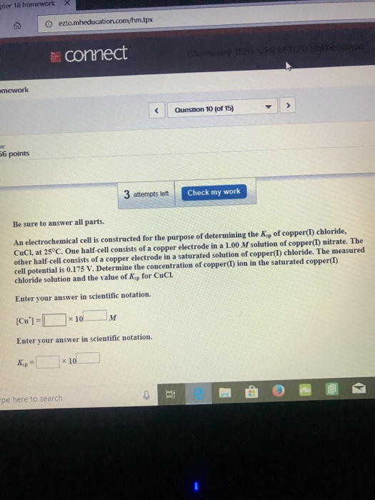 Solved ter 18 homework X ? eziomhed tpx connect mework | Chegg.com