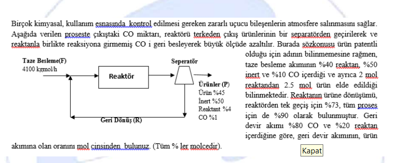 Birçok kimyasal, kullanım essnasında kontrol edilmesi | Chegg.com