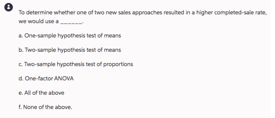 Solved we would use aa. ﻿One-sample hypothesis test of | Chegg.com