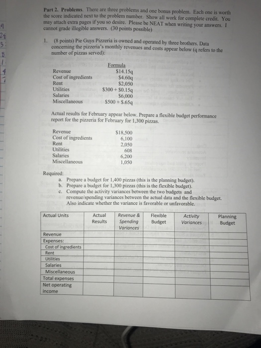 Solved Part 2. Problems. There are three problems and one | Chegg.com