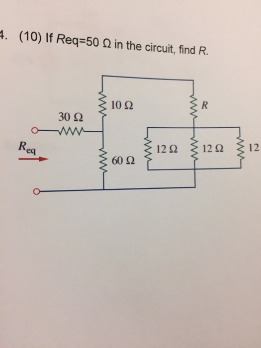 Solved If Req = 50 ohm in the circuit, find R. | Chegg.com