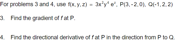 Solved For problems 3 and 4 , use | Chegg.com