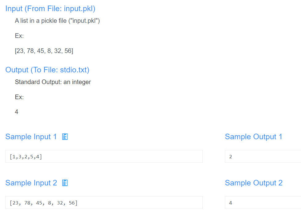 Solved You are given a list of integers encoded in a pickle | Chegg.com