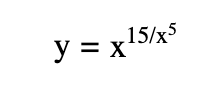 Solved y=x15/x5 | Chegg.com