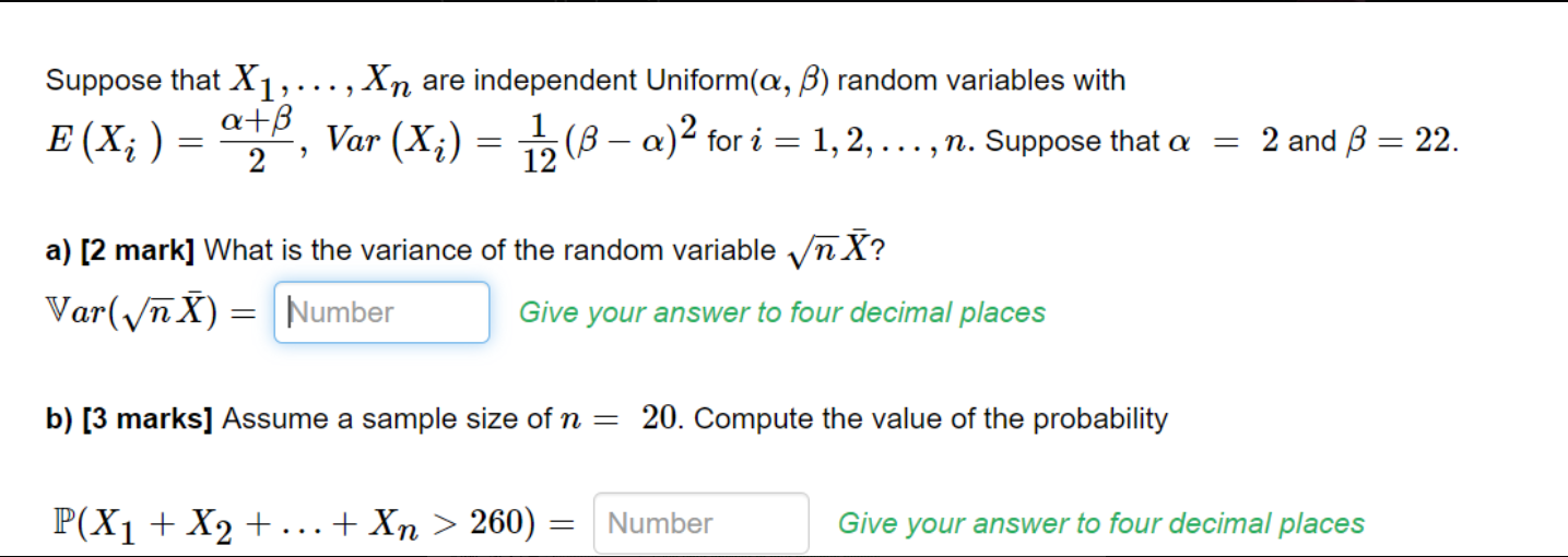 Suppose that \\( X_{1}, \\ldots, X_{n} \\) are | Chegg.com