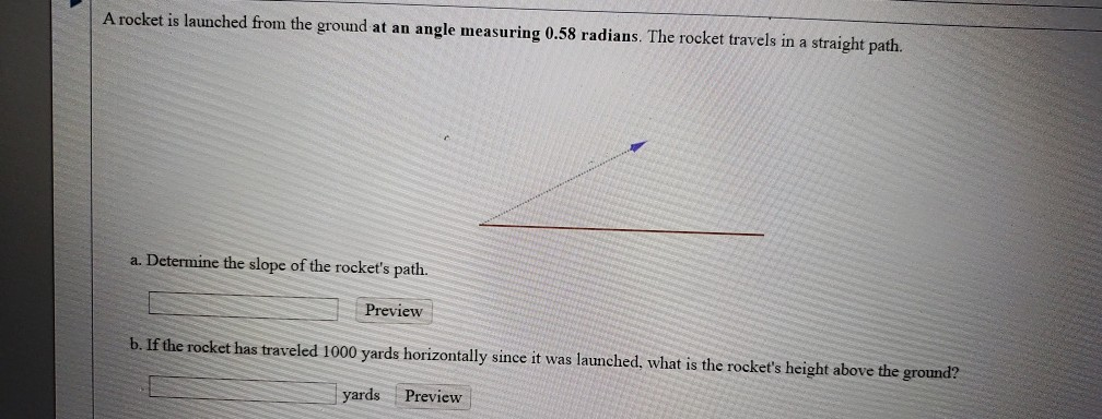 Solved A rocket is launched from the ground at an angle | Chegg.com