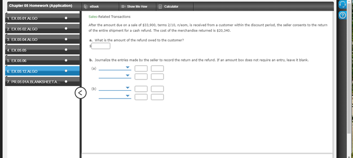 Solved C Chapter 05 Homework (Application) eBook Show Me How | Chegg.com Solved C Chapter 05 Homework (Application) eBook Show Me How | Chegg.com