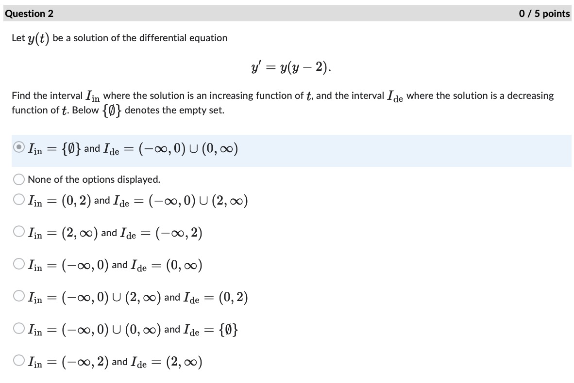 Solved Let y(t) be a solution of the differential equation | Chegg.com