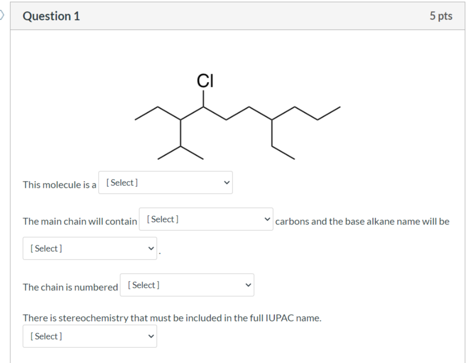 Solved CI What is the proper IUPAC name for the above | Chegg.com