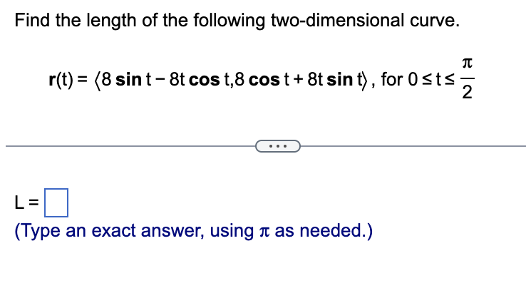 Solved Find the length of the following two-dimensional | Chegg.com