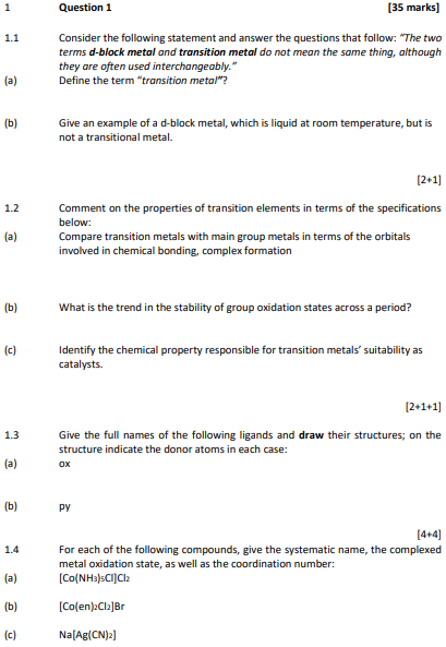 Solved 1.1 Consider the following statement and answer the | Chegg.com