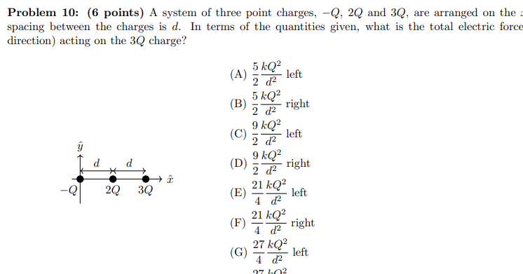 Solved Problem 10: (6 points) A system of three point | Chegg.com