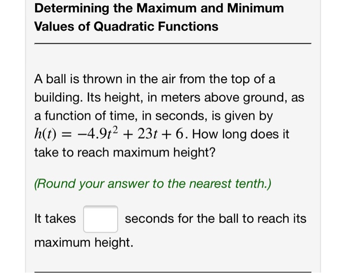 Solved Determining the Maximum and Minimum Values of | Chegg.com
