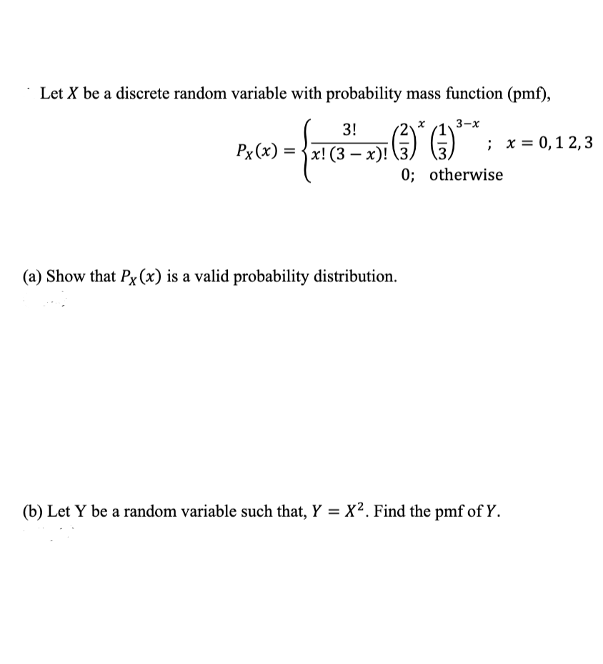 Solved Let X be a discrete random variable with probability | Chegg.com