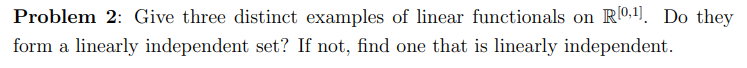 Solved Problem 2: Give three distinct examples of linear | Chegg.com