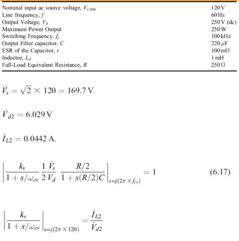 Solved Calculate Kv and Wc based on the equations and data | Chegg.com