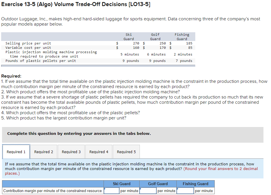 Solved This is all 1 questions with 5 parts: | Chegg.com