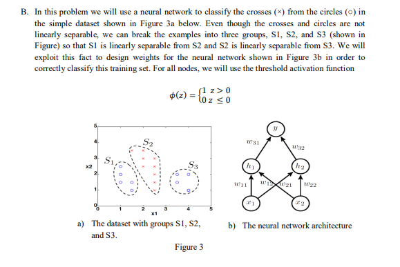 B. In this problem we will use a neural network to | Chegg.com