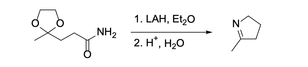 Solved Treating the amide in the scheme with LAH followed by | Chegg.com