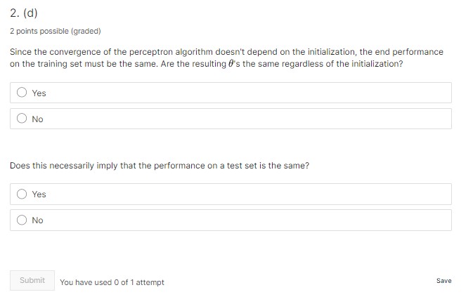 Solved (d)2 ﻿points possible (graded)Since the convergence | Chegg.com