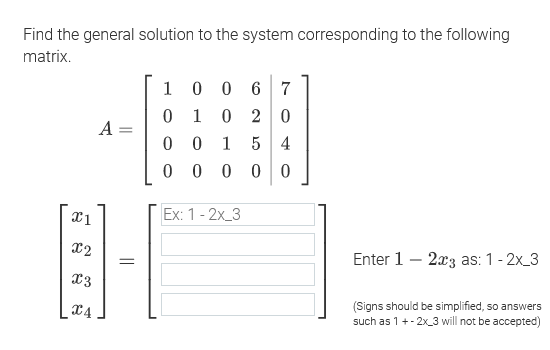 Solved Find the general solution to the system corresponding | Chegg.com