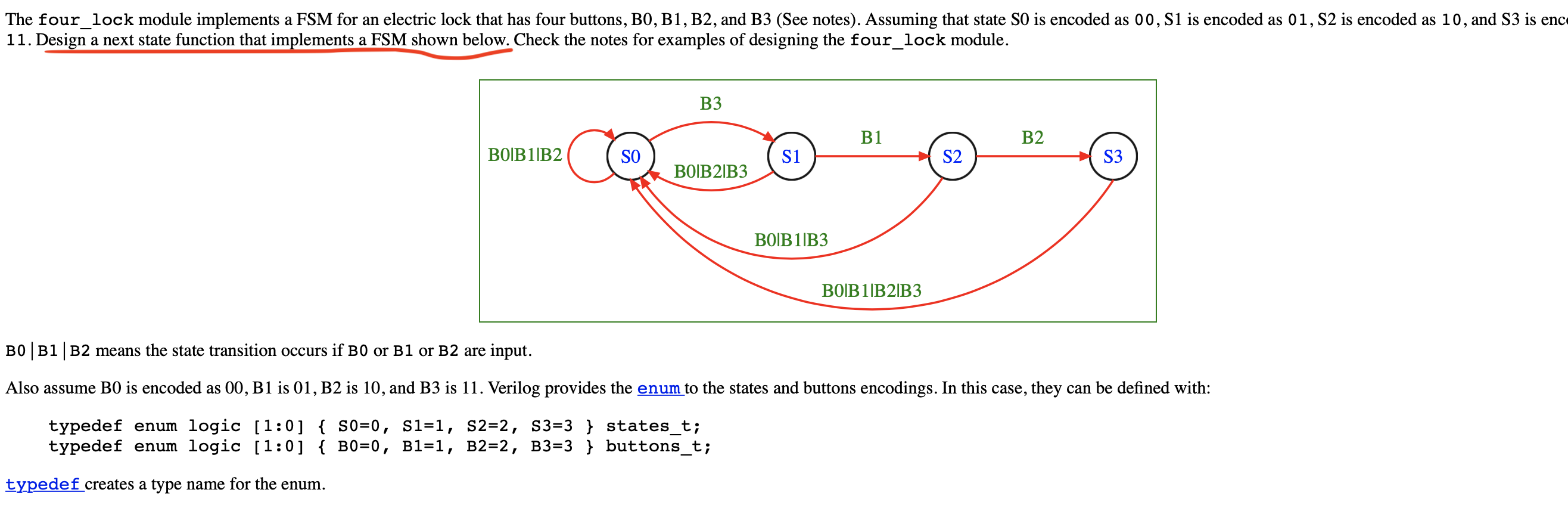 30 | B1 | B2 means the state transition occurs if B0 | Chegg.com