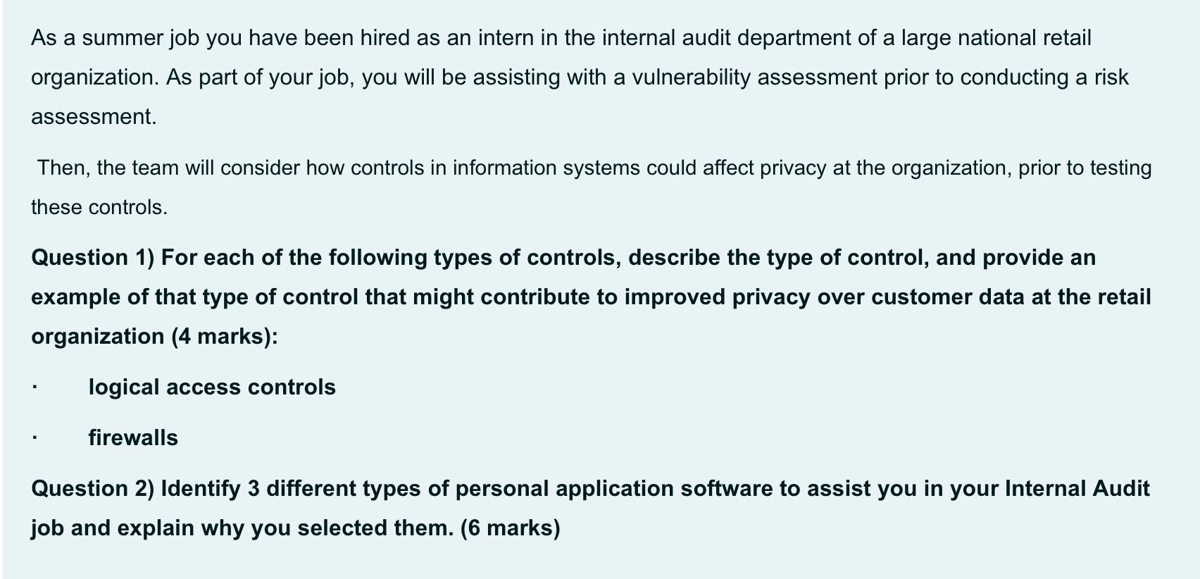 Solved As a summer job you have been hired as an intern in | Chegg.com