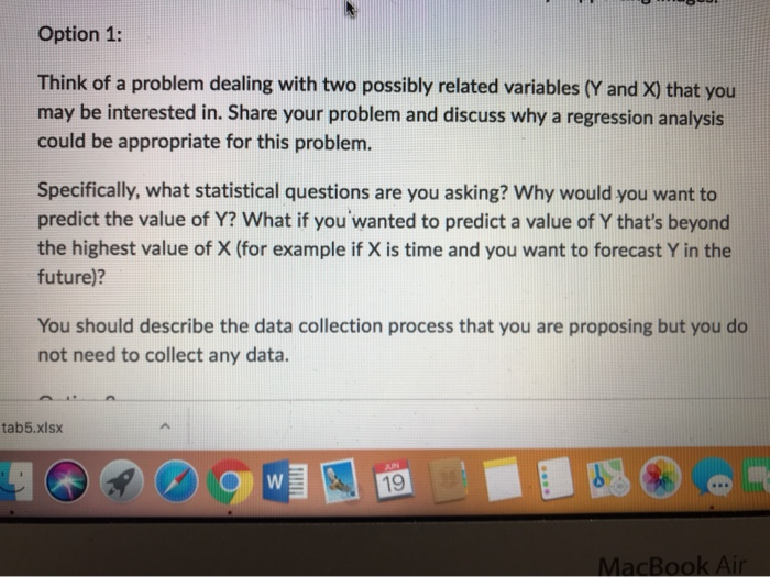 Solved Option 1: Think of a problem dealing with two | Chegg.com