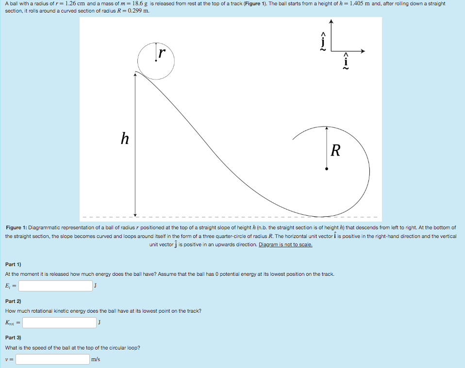 Solved A ball with a radius of r 1.26 cm and a mass of m | Chegg.com