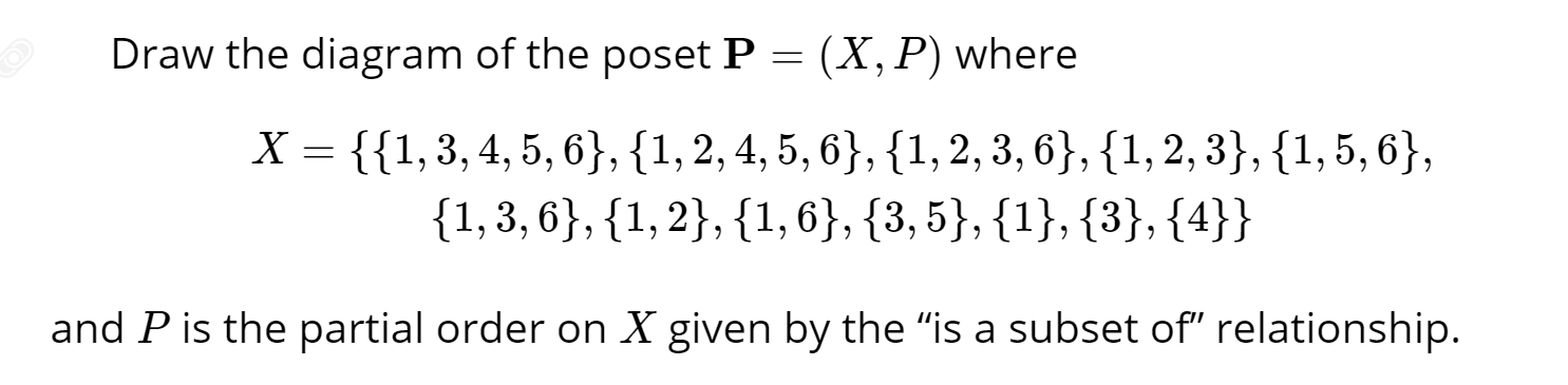 Solved Draw the diagram of the poset P = (X, P) where X = | Chegg.com