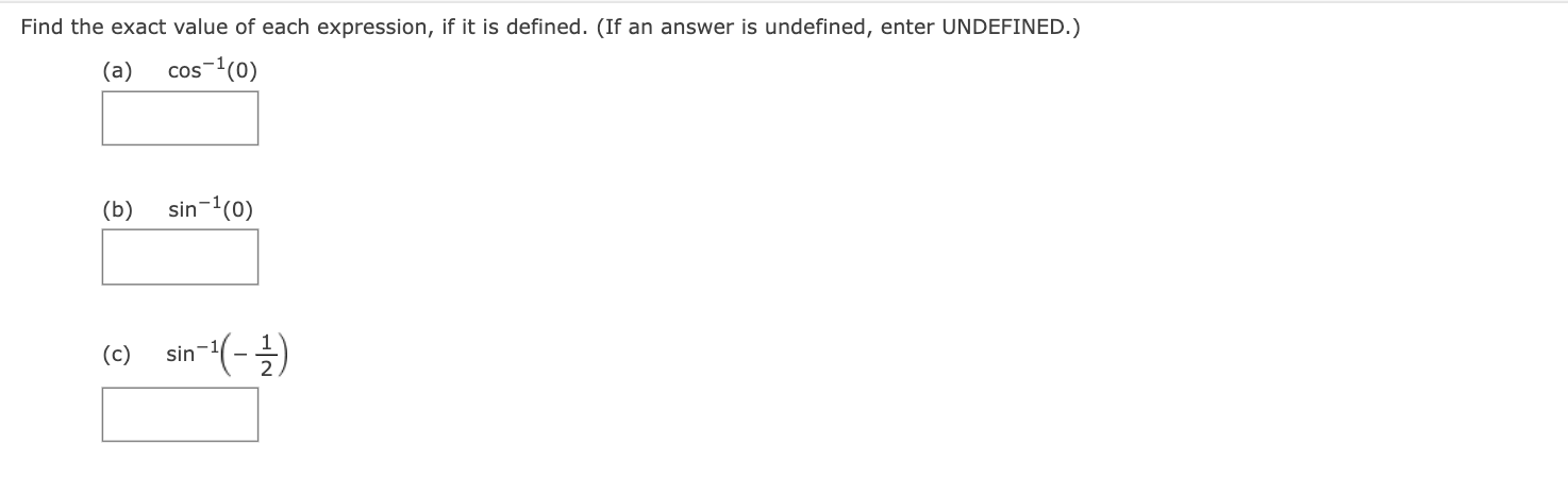 Solved Find the exact value of each expression, if it is | Chegg.com