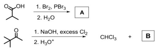 Solved 2. H20 1. NaOH, excess Cl2 2. H3o* cHCl3 | Chegg.com