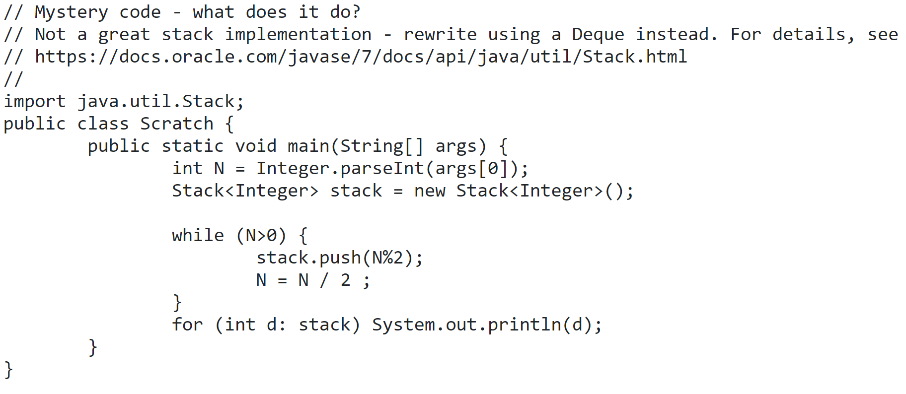 Solved // Mystery code what does it do? // Not a great stack | Chegg.com