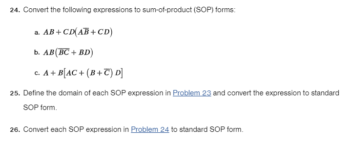 Solved 24. Convert the following expressions to | Chegg.com