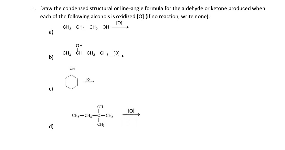 Solved Draw the condensed structural or line-angle formula | Chegg.com