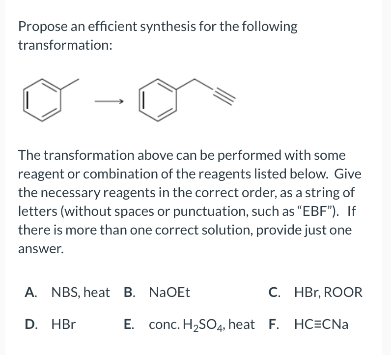 Solved Propose an efficient synthesis for the following | Chegg.com