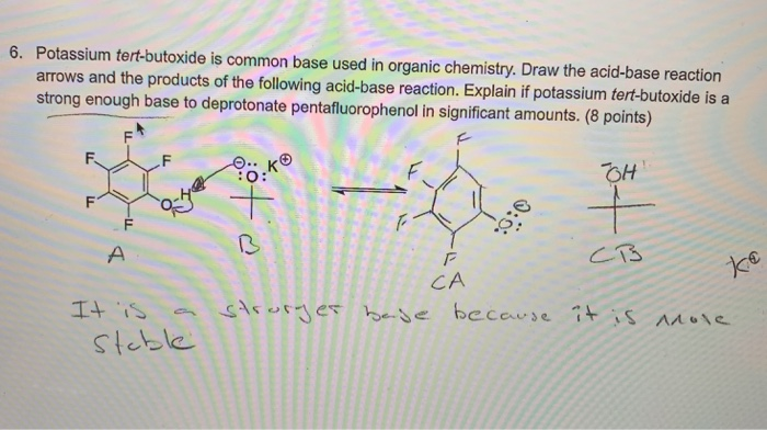 Solved 6. Potassium tert-butoxide is common base used in | Chegg.com