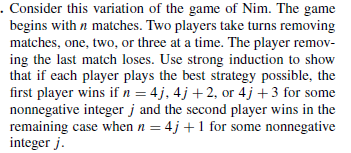 Solved Consider this variation of the game of Nim. The game | Chegg.com