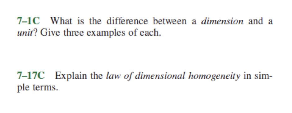 Solved 7-1C What is the difference between a dimension and a | Chegg.com