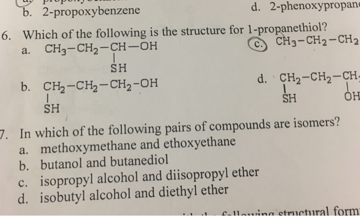 Solved Which of the following is the structure for | Chegg.com