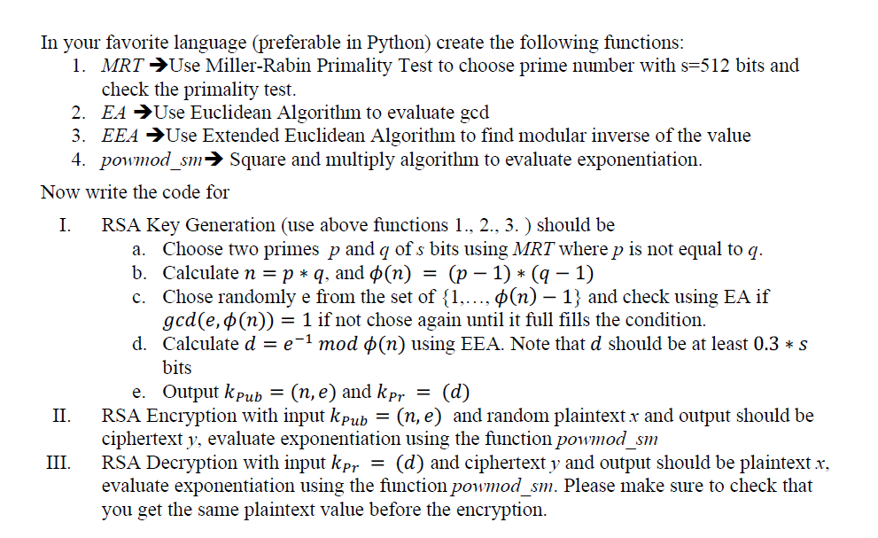 Solved In your favorite language (preferable in Python) | Chegg.com