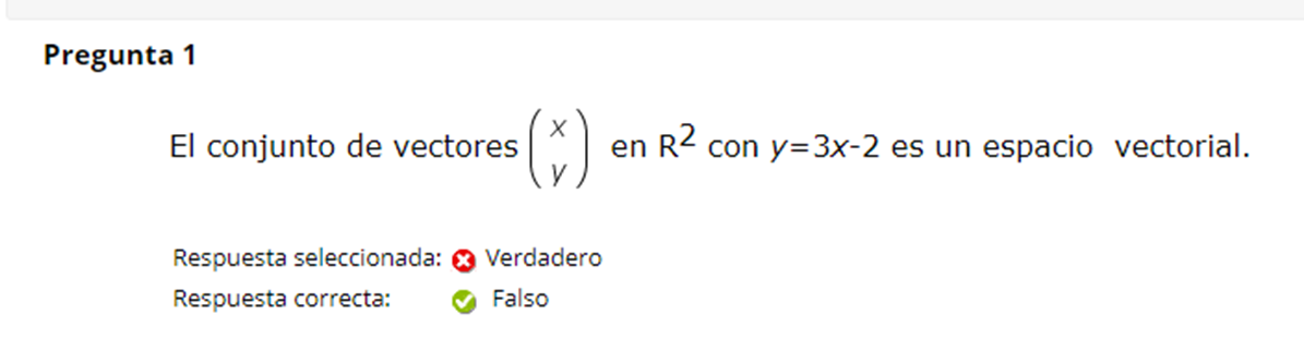 Pregunta 1 El conjunto de vectores @) en R2 con | Chegg.com
