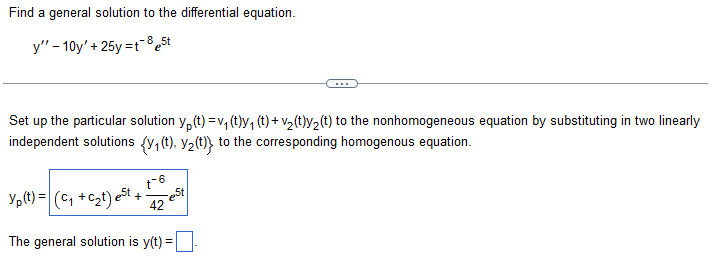 Solved Find a general solution to the differential equation. | Chegg.com