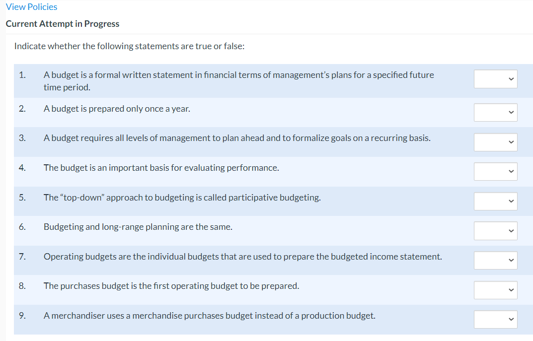 Solved Current Attempt in Progress Indicate whether the | Chegg.com