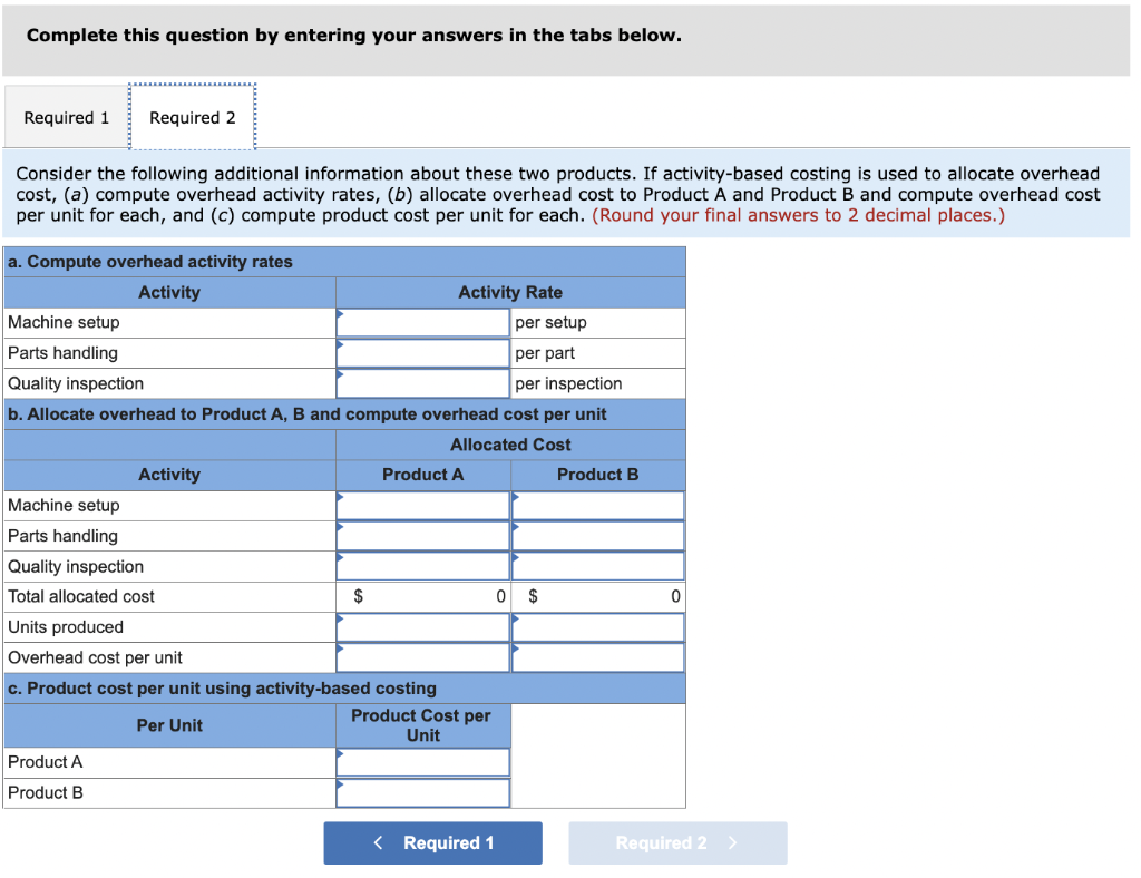 Solved Consider the following data for two products of | Chegg.com
