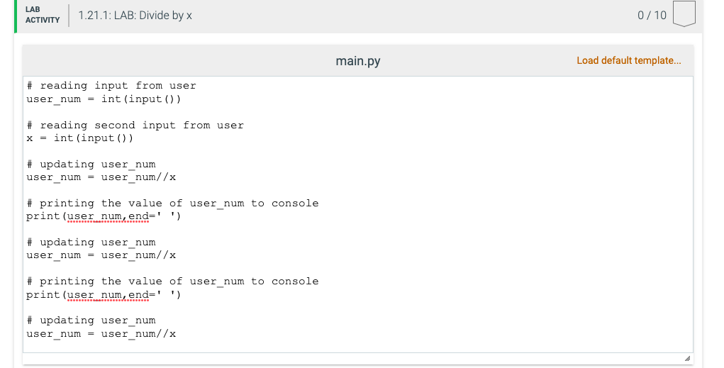 Solved I am at a loss, I have been trying for 2 days to get | Chegg.com